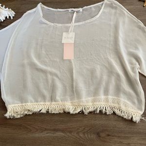 YOCO | Tops | New Yoco Sheer Blouse Ivory | Poshmark